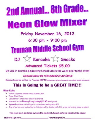 8th Grade Mixer | PDF