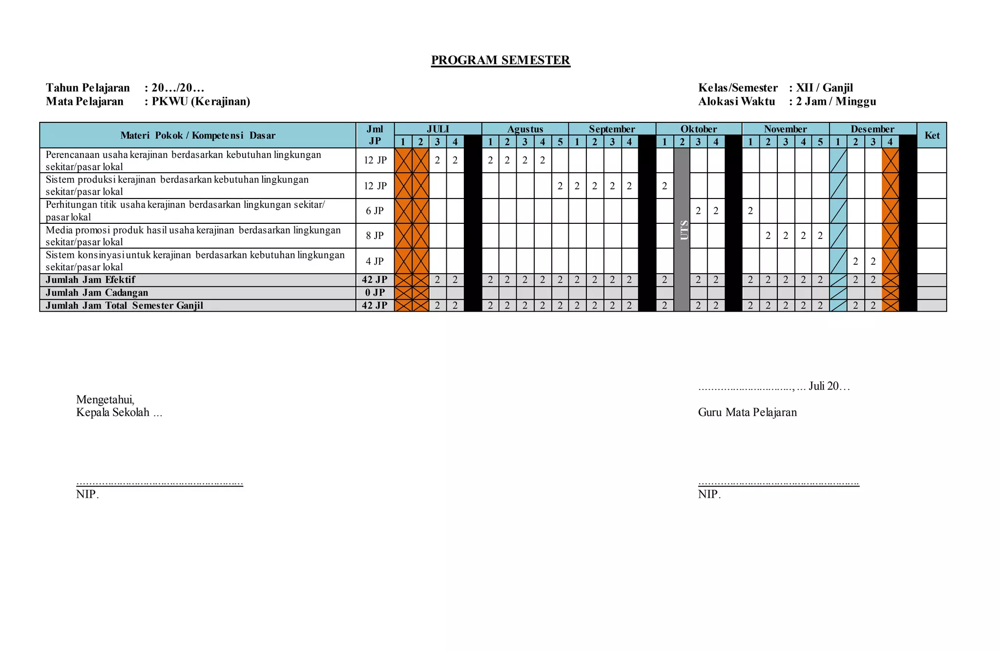 11. program semester 2017 2018 (27) | DOCX