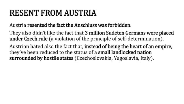 HISTORY IGCSE CONTENT - 20TH CENTURY OPTION - THE TERMS OF THE OTHER ...