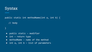 11. java methods | PPTX