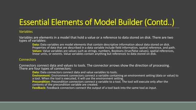 Model builder in ARC GIS | PPTX | Programming Languages | Computing