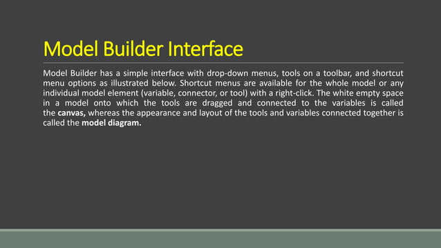 Model builder in ARC GIS | PPTX | Programming Languages | Computing