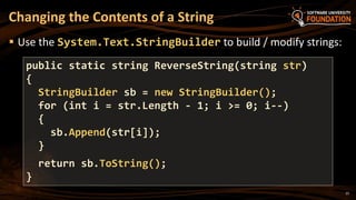 13 Strings and Text Processing | PPT