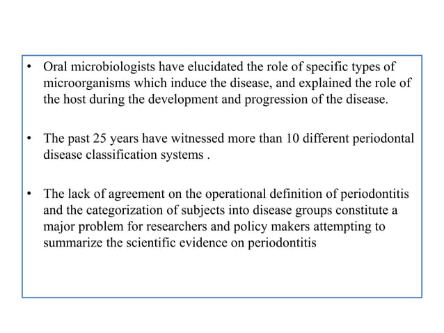 classification of periodontal diseases-includes 2017 | PPTX | Dental ...