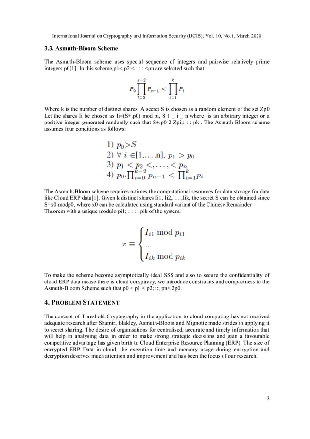 AN EFFICIENT THRESHOLD CRYPTOGRAPHY SCHEME FOR CLOUD ERP DATA | PDF