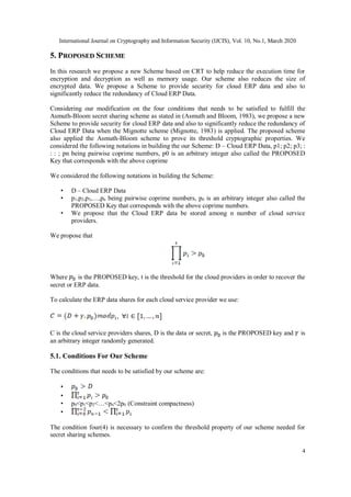AN EFFICIENT THRESHOLD CRYPTOGRAPHY SCHEME FOR CLOUD ERP DATA | PDF