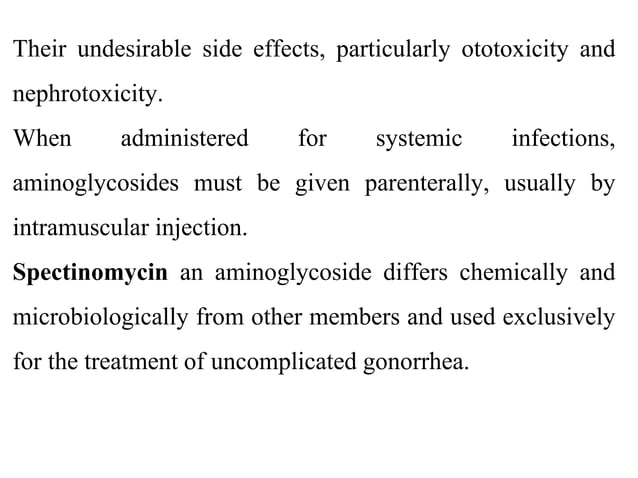 Aminoglycosides (Antibiotics) | PDF | Pharmaceutical Drugs | Medical Health