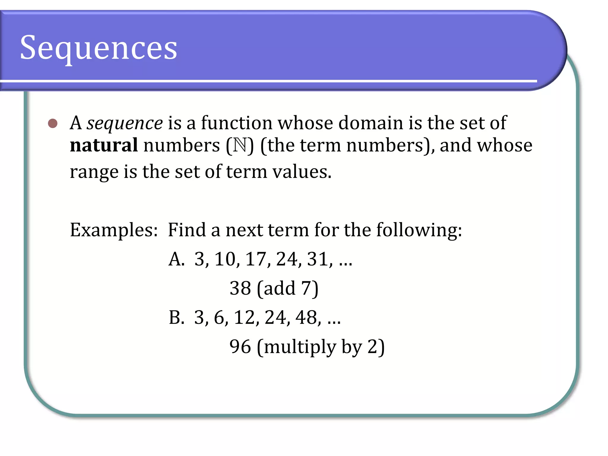 11.1 Sequences and Series | PDF