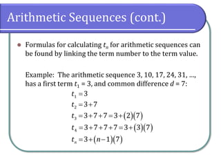 11.2 Arithmetic Sequences and Series | PPT