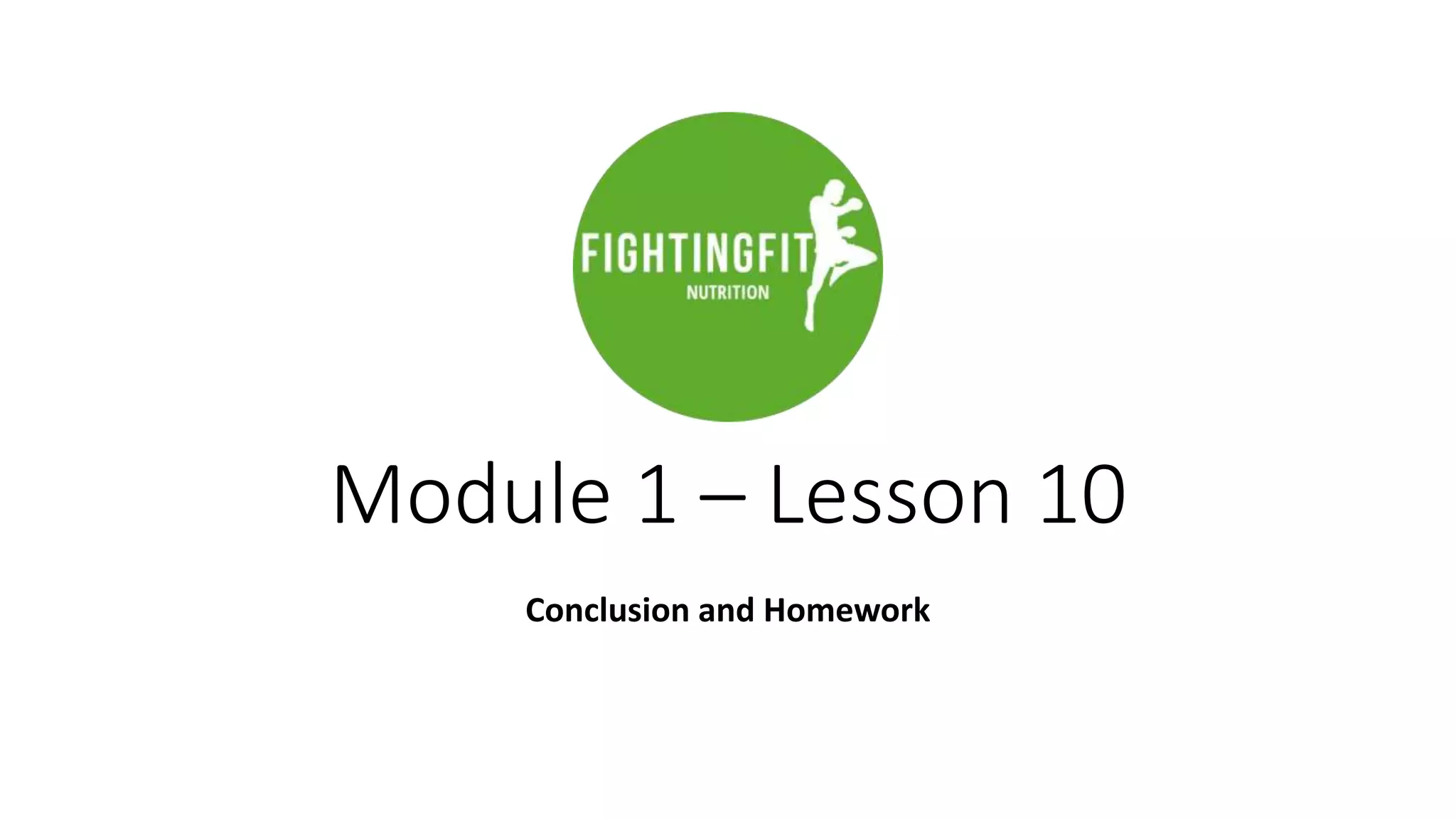 11. lesson 10 conclusion and homework | PPT