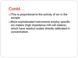 Ion Specific Electrodes (ISE) | PPT