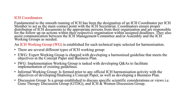 Introduction to the ICH Guidelines | PPTX | Pharmaceutical Industry | Industries