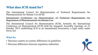 Introduction to the ICH Guidelines | PPTX
