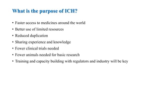 Introduction to the ICH Guidelines | PPTX