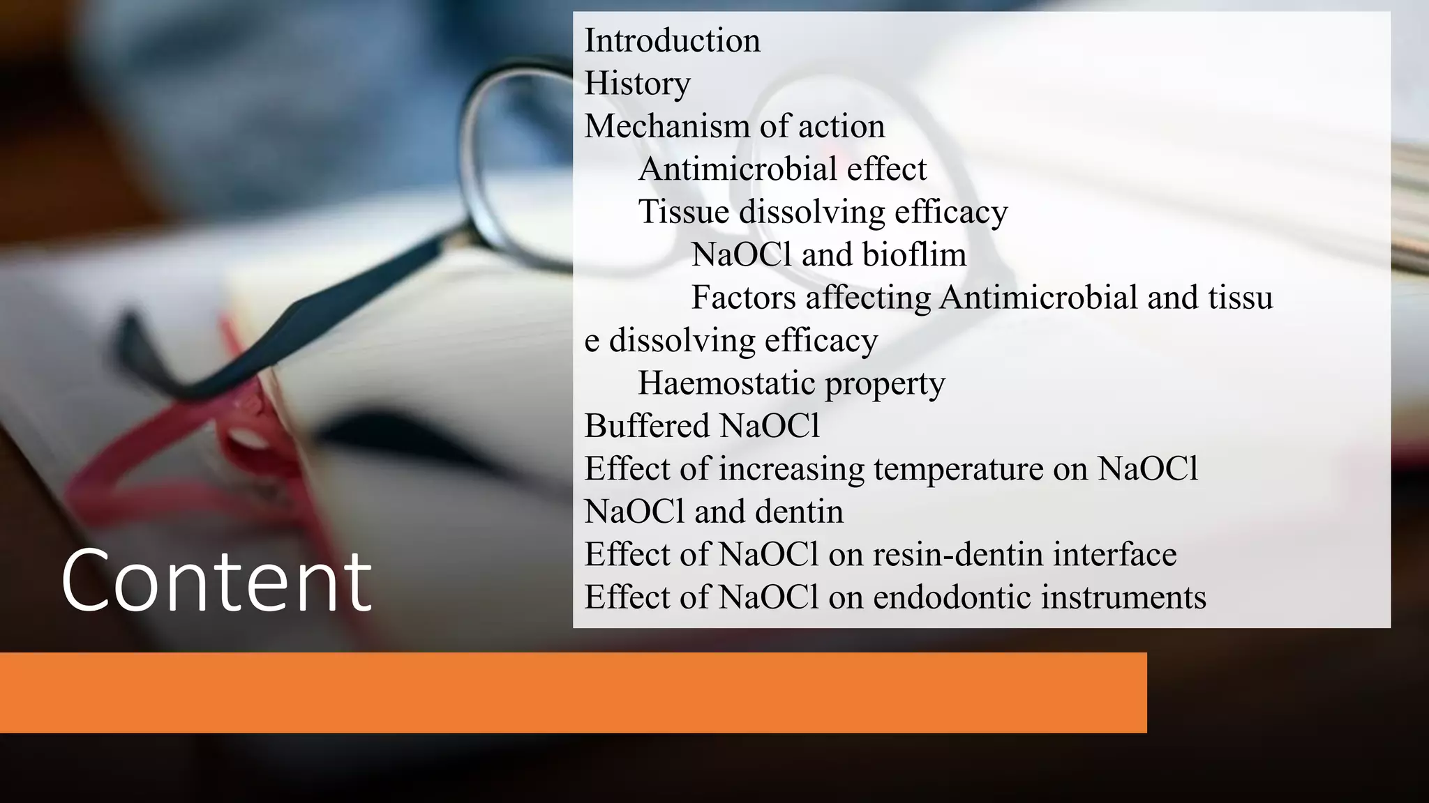 SODIUM HYPOCHLORITE | PPTX