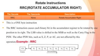 LOGICAL OPERATIONS IN 8085 MICROPROCESSOR | PPTX | Data Storage and Warehousing | Computing