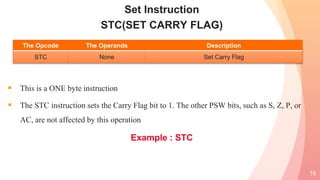 LOGICAL OPERATIONS IN 8085 MICROPROCESSOR | PPTX | Data Storage and Warehousing | Computing