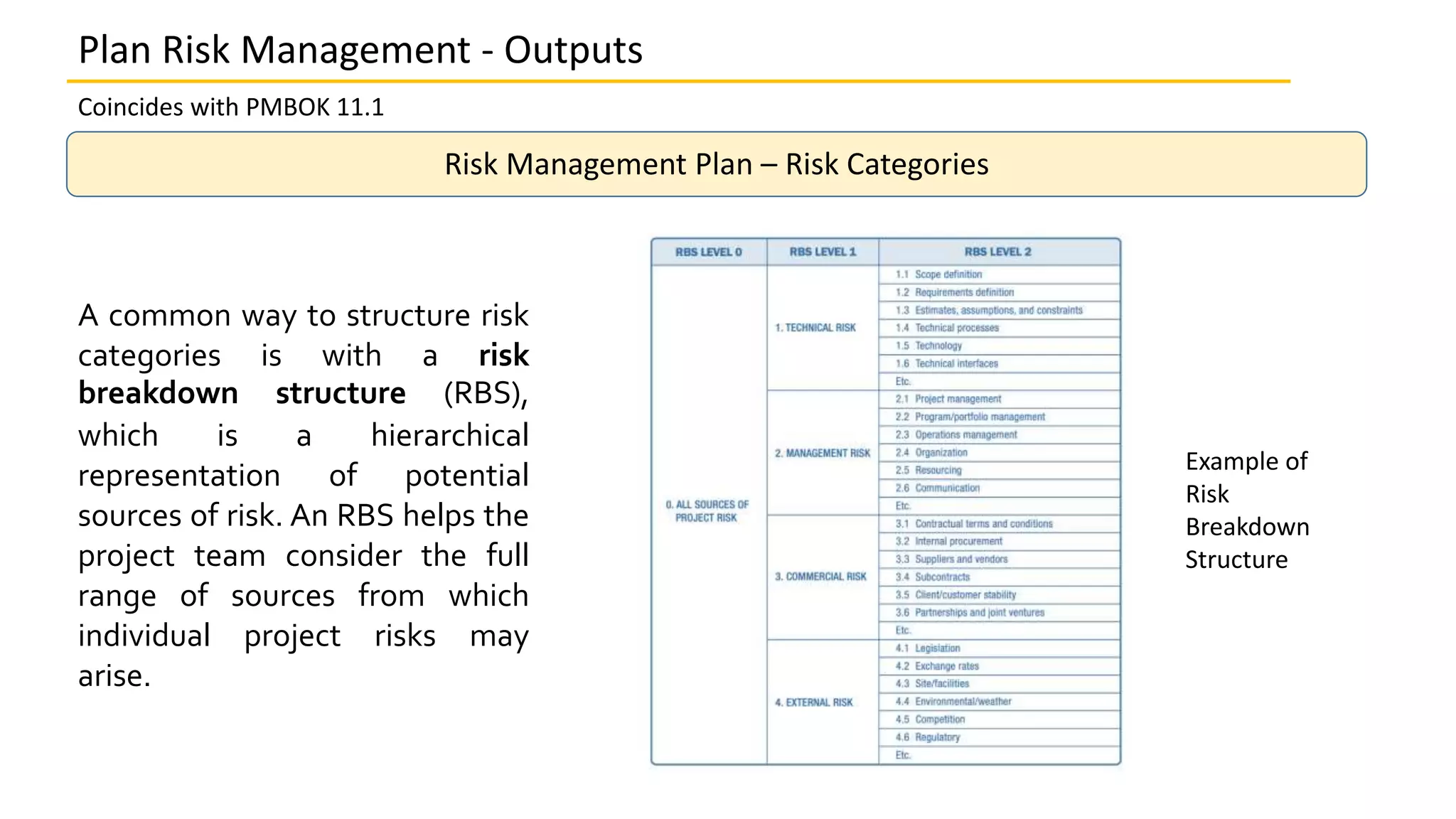 11.1 Plan Risk Management | PPT