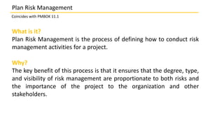 11.1 Plan Risk Management | PPT