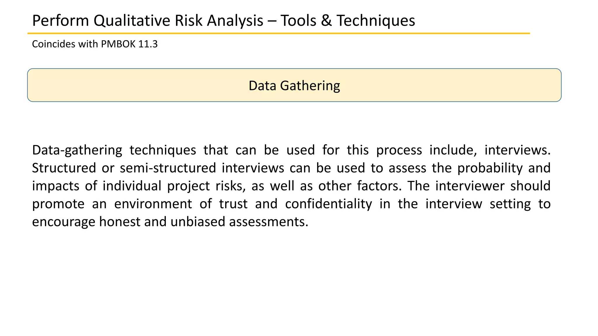 11.3 Perform Qualitative Risk Analysis | PPTX
