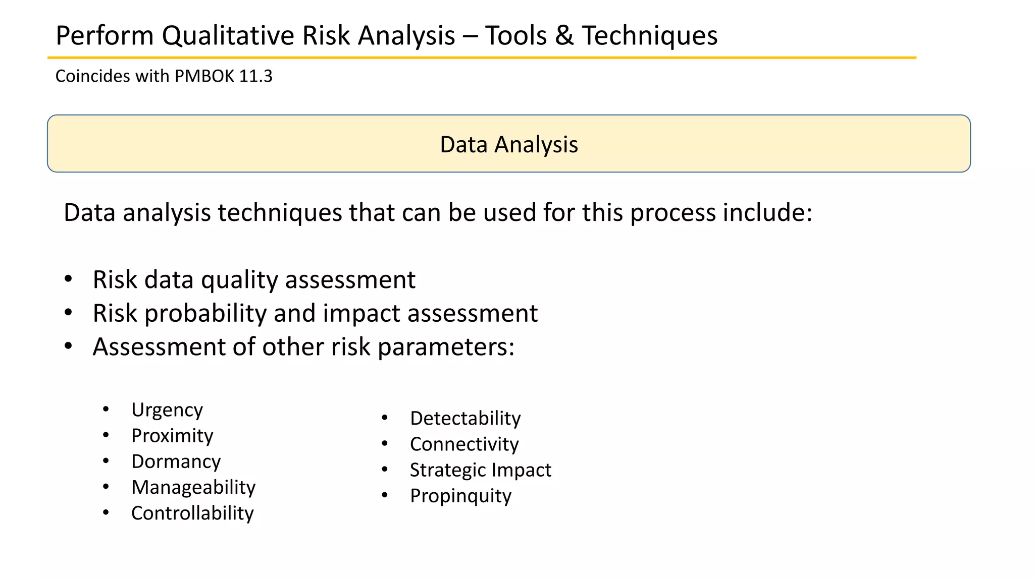 11.3 Perform Qualitative Risk Analysis | PPTX