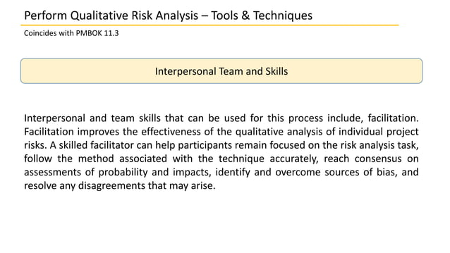 11.3 Perform Qualitative Risk Analysis | PPTX | Business | Business and ...