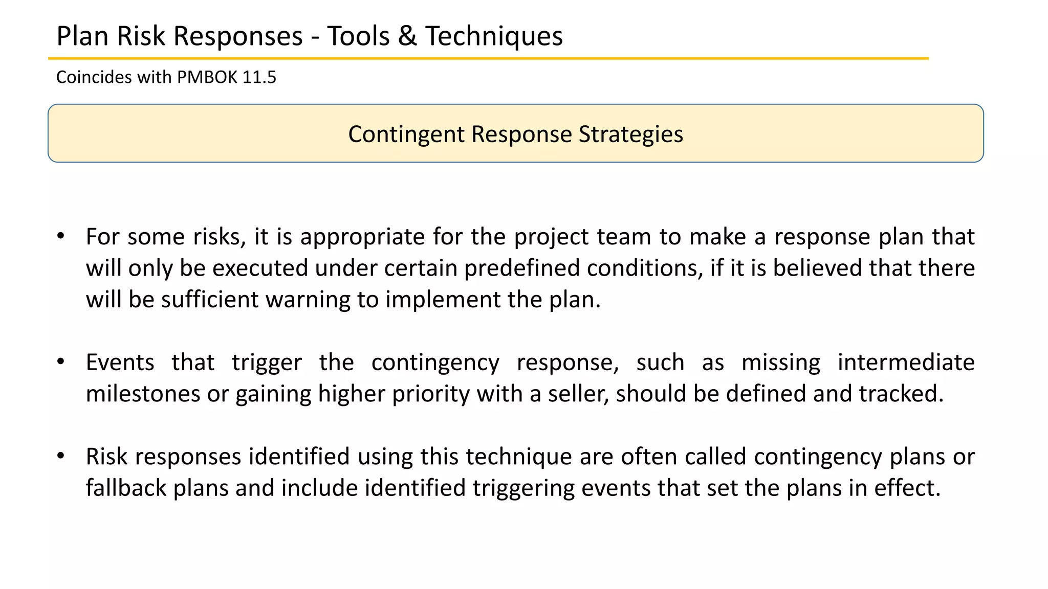 11.5 Plan Risk Responses | PPTX