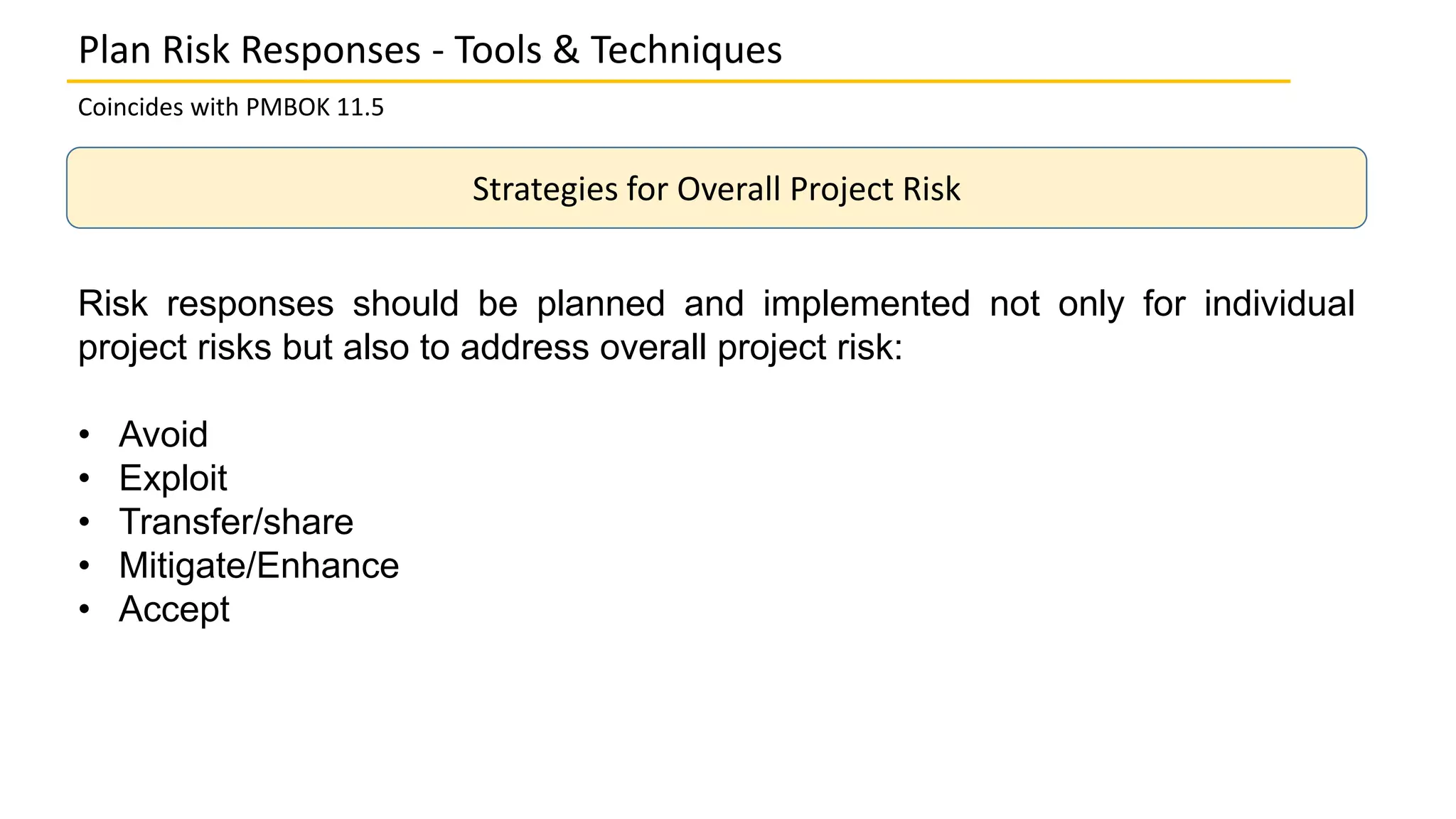 11.5 Plan Risk Responses | PPTX