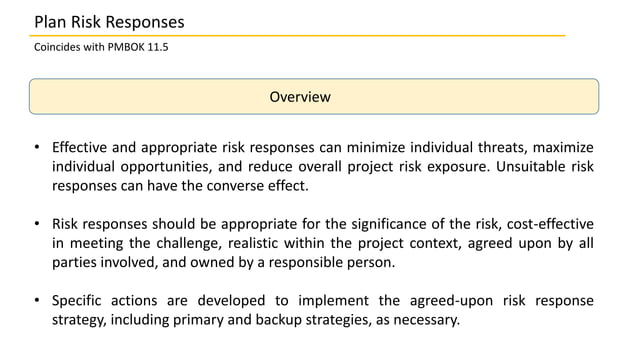 11.5 Plan Risk Responses | PPT