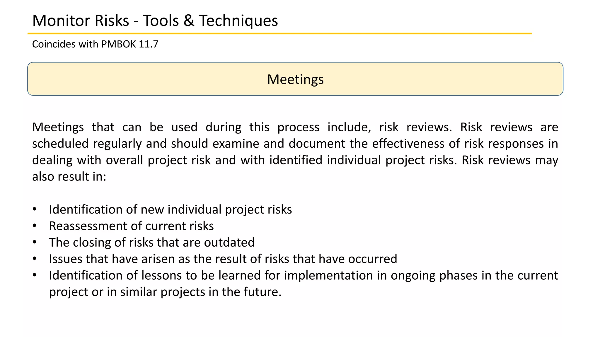 11.7 Monitor Risks | PPTX