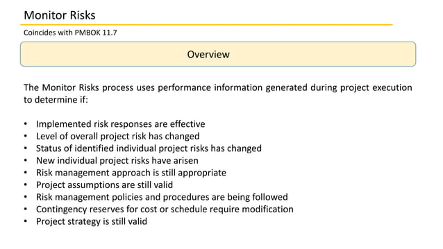 11.7 Monitor Risks | PPT