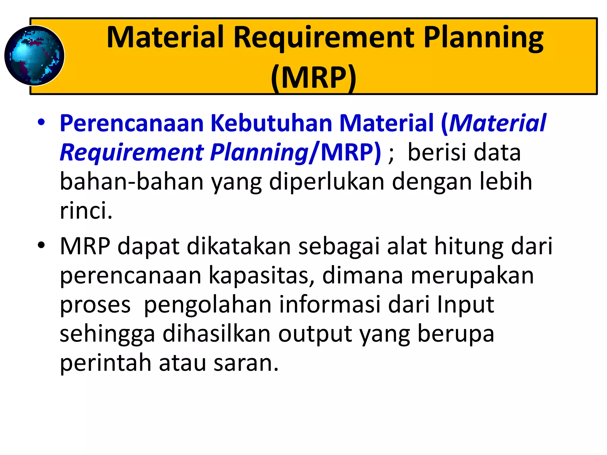 Material Requirement Plan (MRP) _ Materi Training PPIC | PPTX
