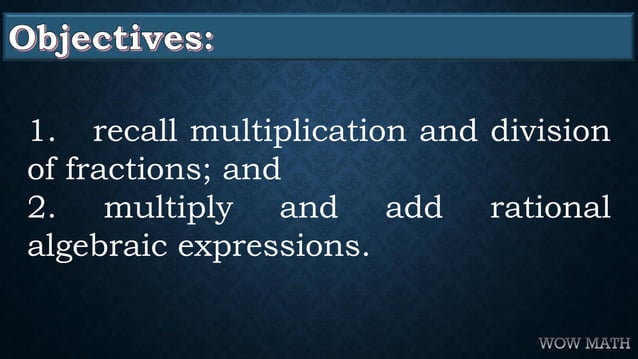 Multiplication and Division of Rational Algebraic Expressions | PDF