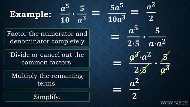 Multiplication and Division of Rational Algebraic Expressions | PDF