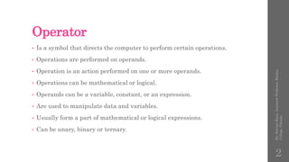 Operators and expressons | PPT