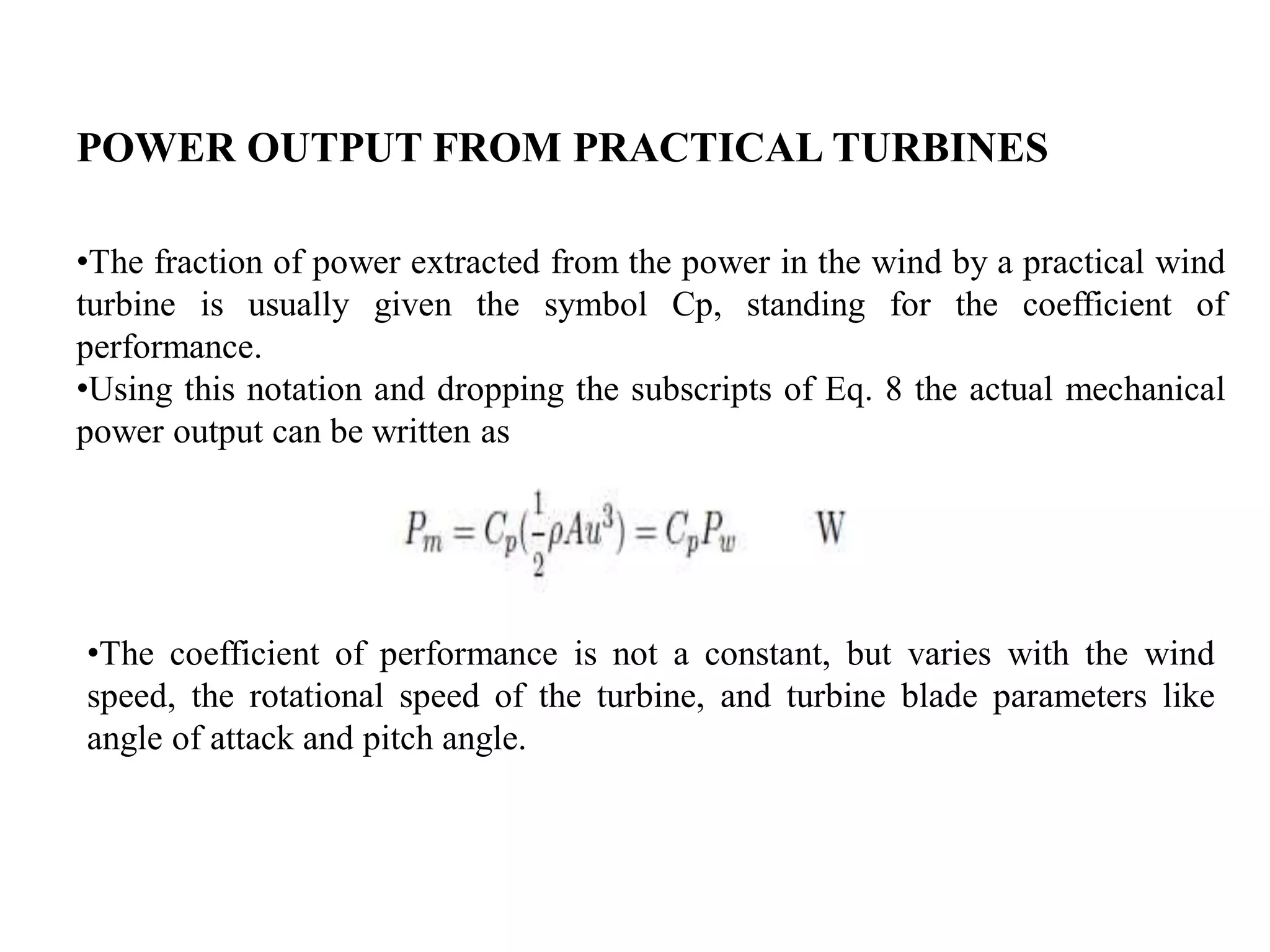 Wind turbine power, energy | PDF