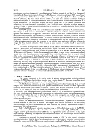 Spectral Efficient Blind Channel Estimation Technique for MIMO-OFDM Communications | PDF