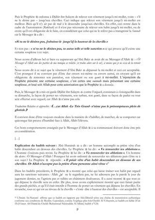 L’interdiction de laisser son habit descendre en dessous de ses ...