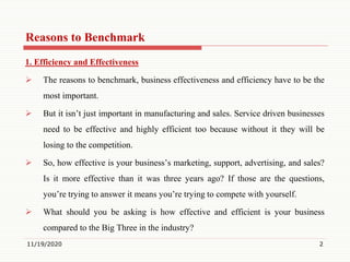 Reasons to Benchmark in Total Quality Management | PDF