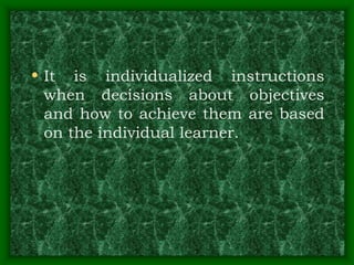 Methods of Teaching - Individualised instruction | PPSX
