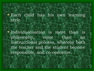 Methods of Teaching - Individualised instruction | PPSX