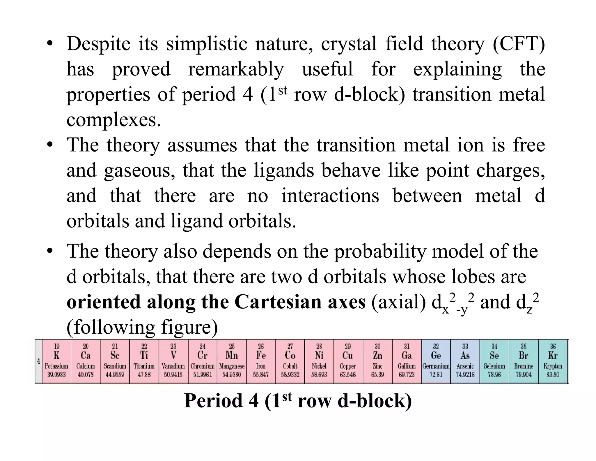 Crystal Field Theory (CFT) | PDF | Chemistry | Science