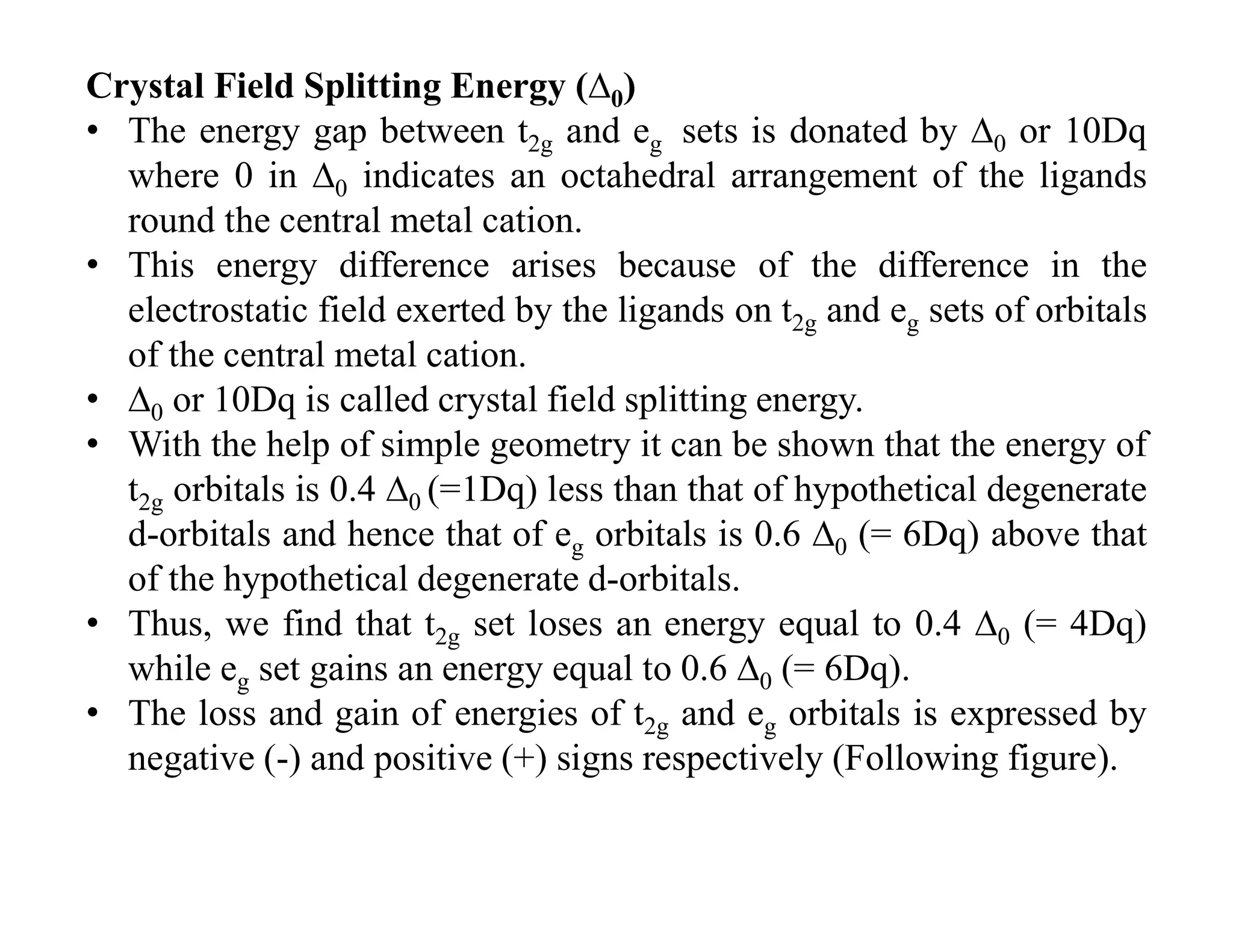 Crystal Field Theory (CFT) | PDF