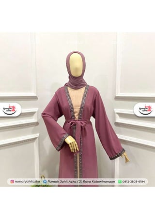 JAHIT KILAT! Wa 0812-2503-6194, Outer Abaya Kekinian by Rumah Jahit ...