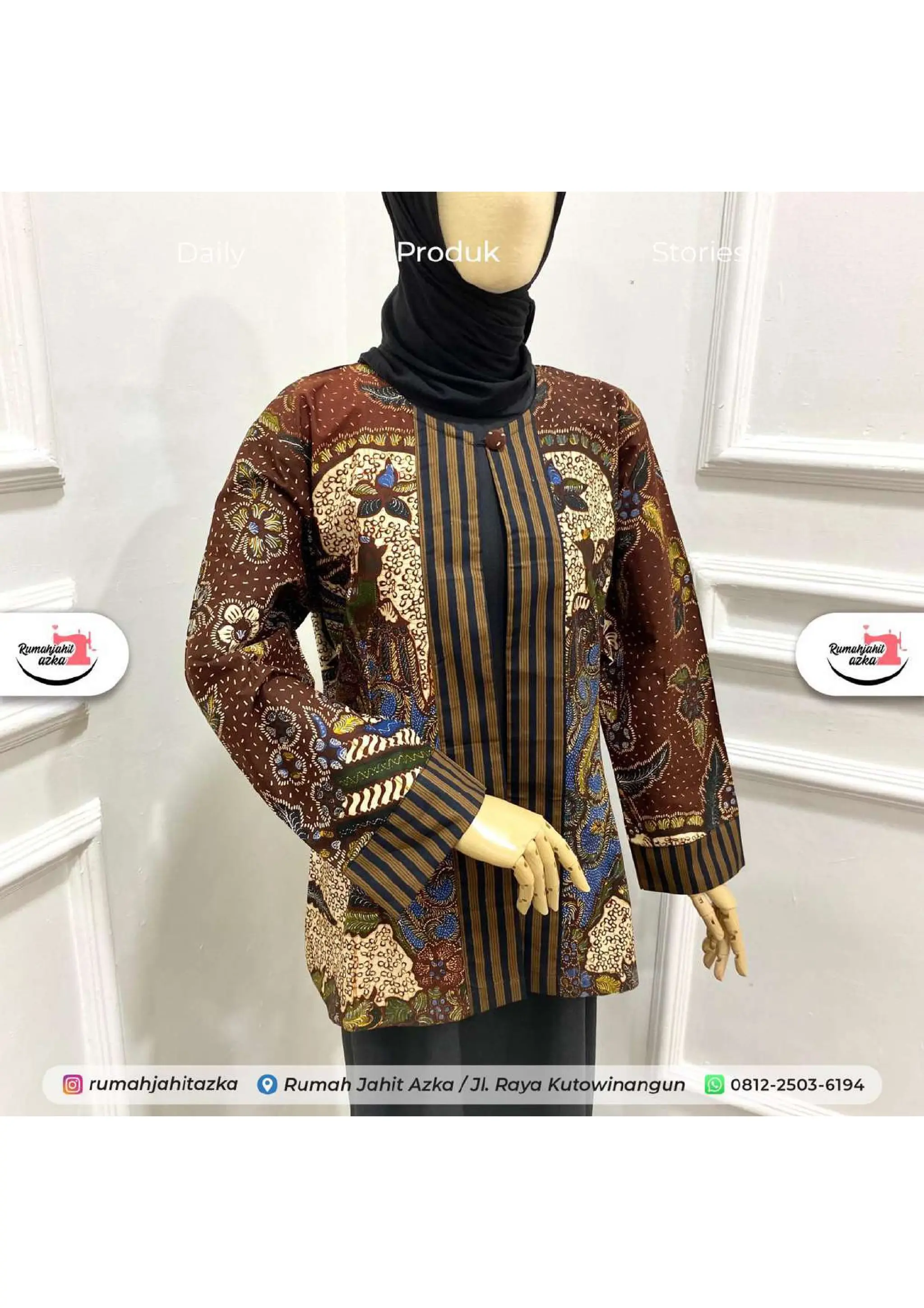 PUSAT FASHION KEKINIAN! WA 081225036194, Jahit Batik Outer Simple ...