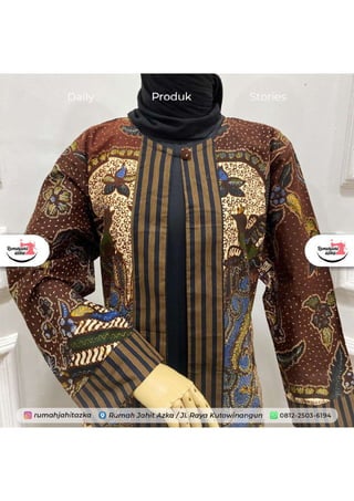 PUSAT FASHION KEKINIAN! WA 081225036194, Jahit Batik Outer Simple ...