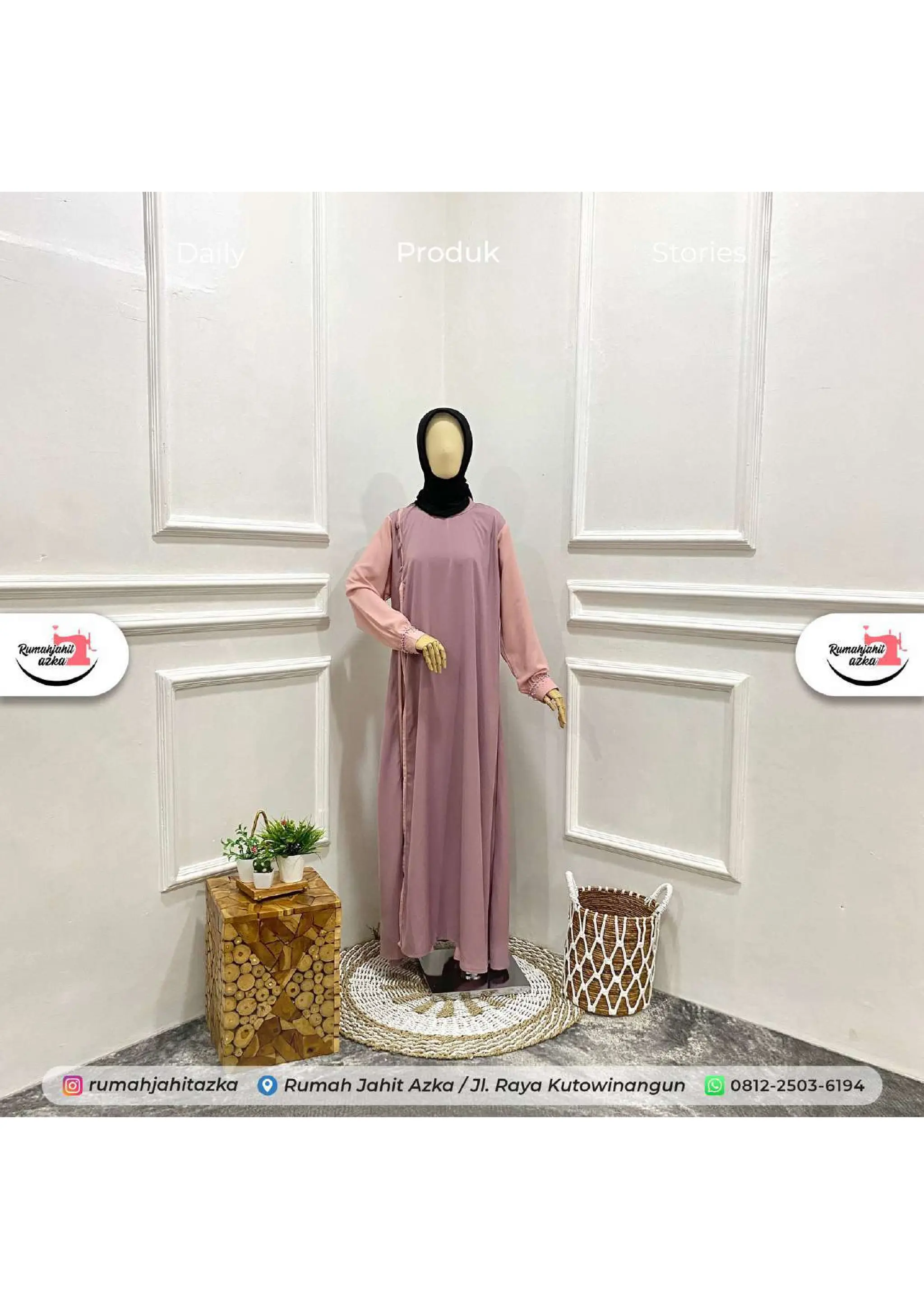 TAMPIL MENARIK! Wa 0812–2503–6194, Jahit Gamis Kondangan Simple by ...