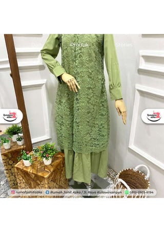 SANGAT REKOMENDASI! WA 081225036194, Gamis Outer Set Kombinasi Brukat ...