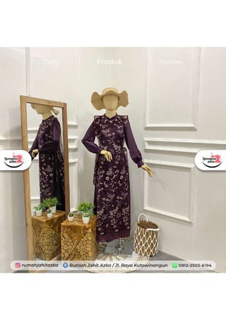 JASA JAHIT CEPAT! WA 081225036194, Dress Outer Brukat Bunga by Rumah ...