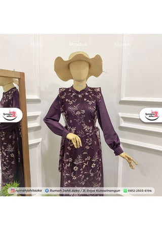 JASA JAHIT CEPAT! WA 081225036194, Dress Outer Brukat Bunga by Rumah ...